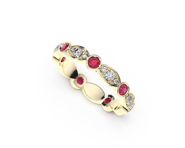 WEDDING RING MY066 3D model 3D printable | CGTrader