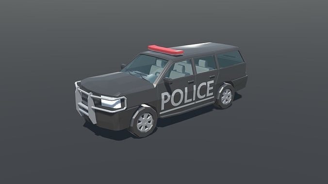 3D model Police SUV Low Poly VR / AR / low-poly | CGTrader
