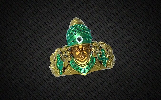 south new model Balaji ring 3D model 3D printable | CGTrader