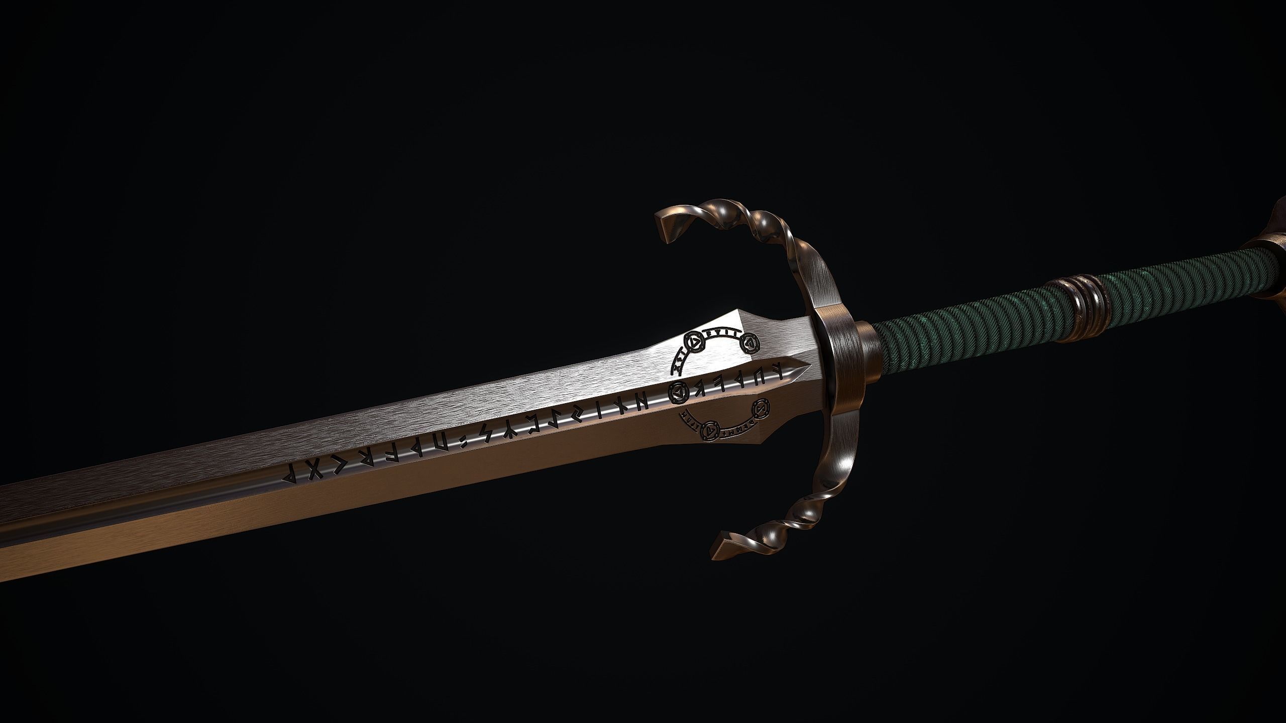 3D model Witcher silver sword VR / AR / low-poly | CGTrader