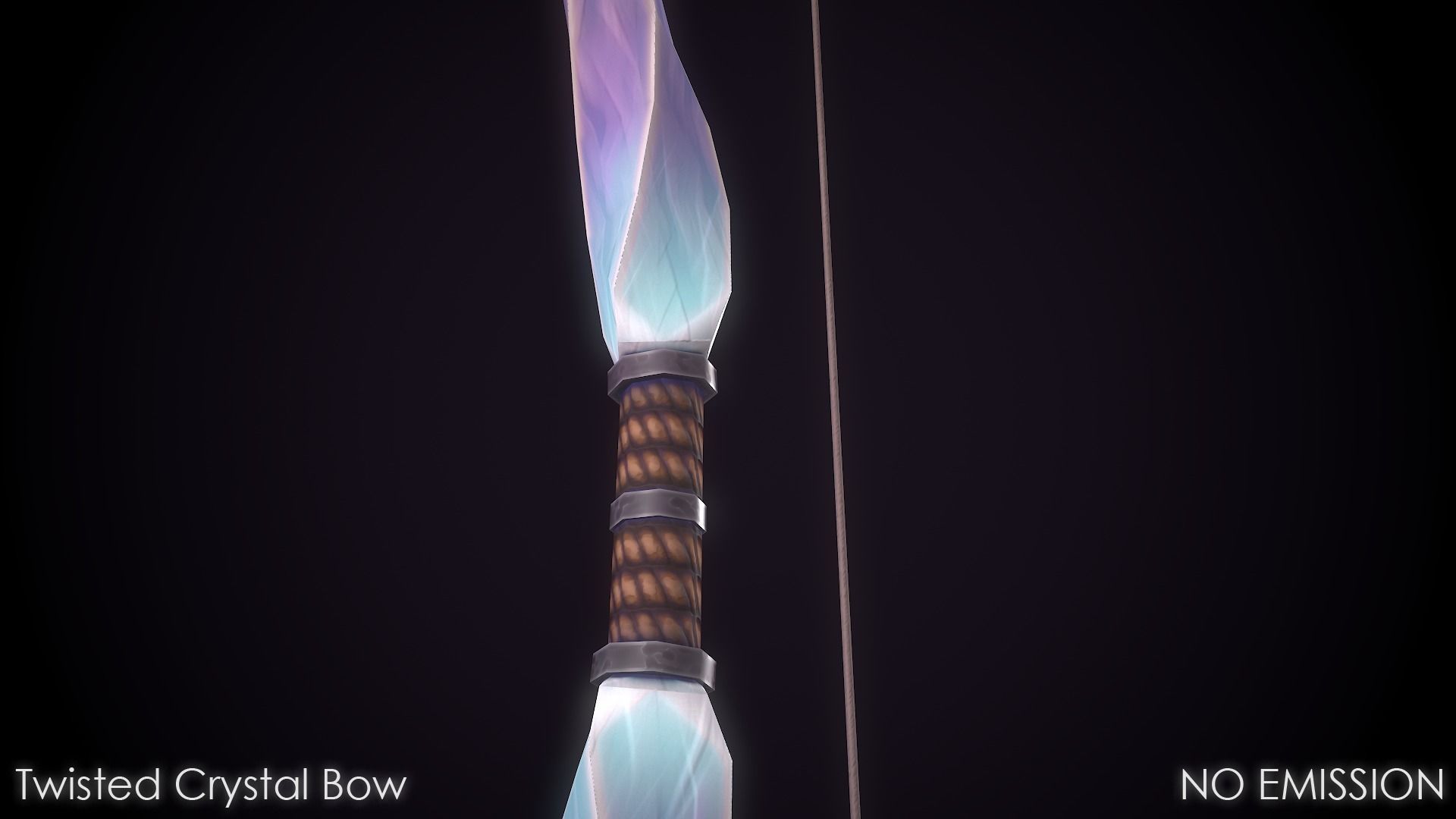 3D model Fantasy Twisted Crystal Bow and Arrow Game-Ready VR / AR / low ...