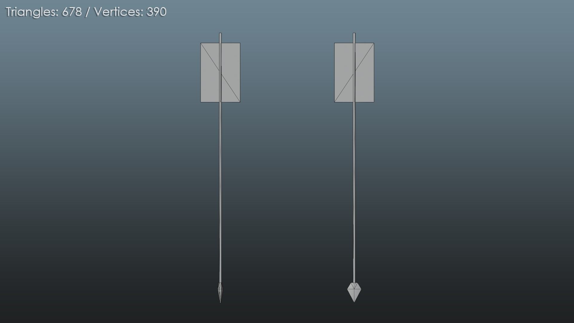 3D model Fantasy Twisted Crystal Bow and Arrow Game-Ready VR / AR / low ...