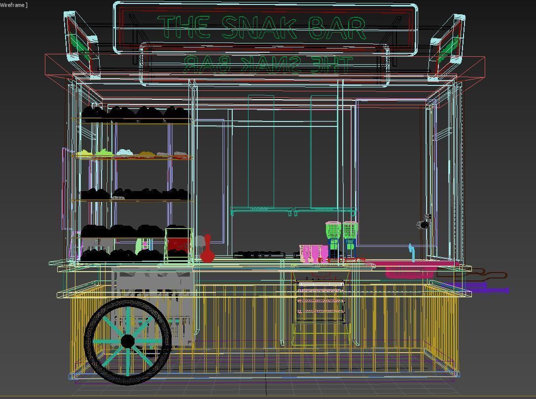 3D model Snack Bar Model VR / AR / low-poly | CGTrader