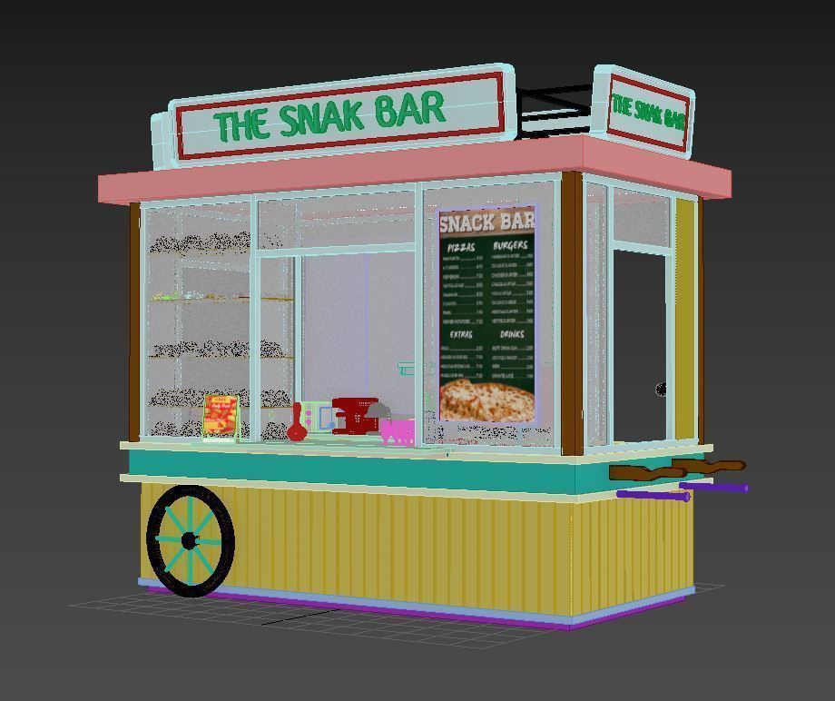 3D model Snack Bar Model VR / AR / low-poly | CGTrader