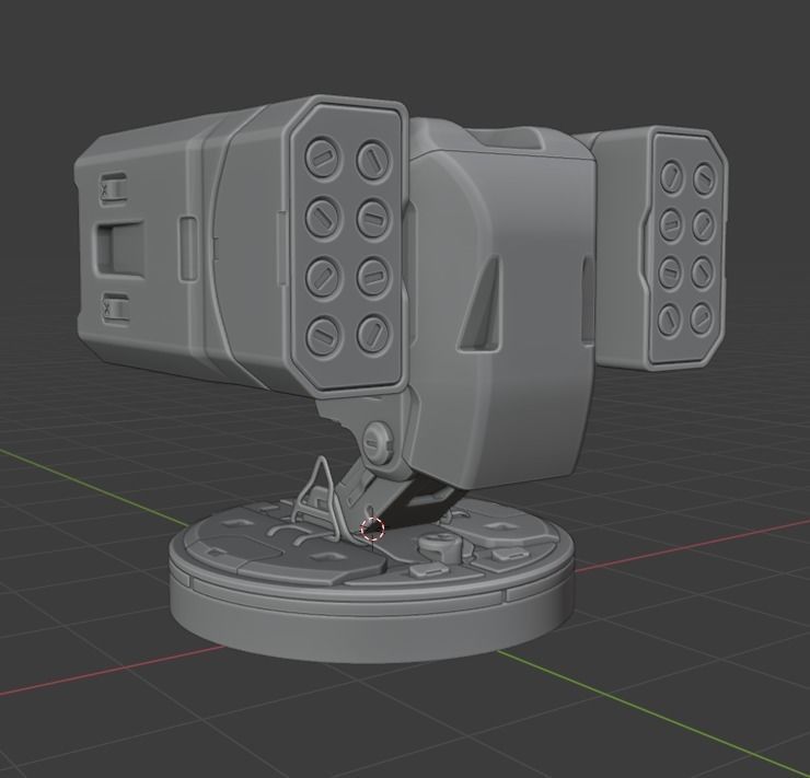 Hardsurface Sci fi Turret Design 3D model | CGTrader