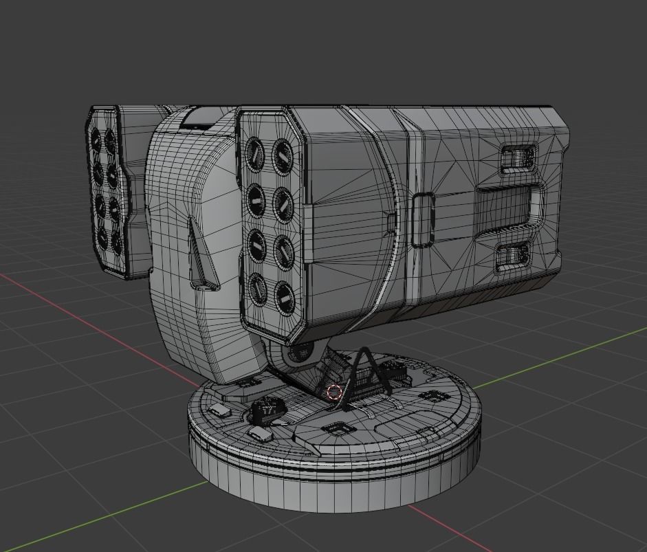 Hardsurface Sci fi Turret Design 3D model | CGTrader