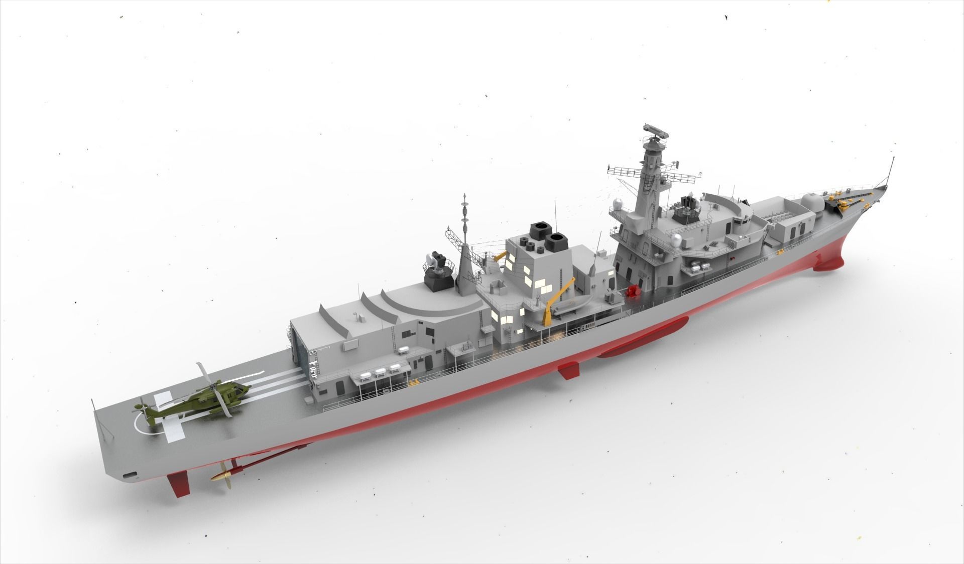 Frigate type 23 3D model 3D printable | CGTrader
