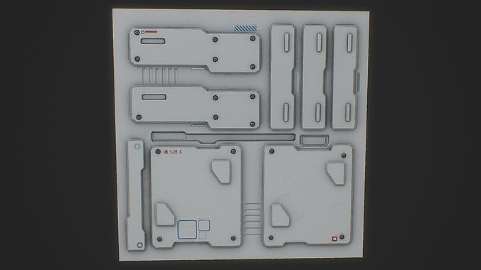 Sci fi tileable panels textures Texture | CGTrader