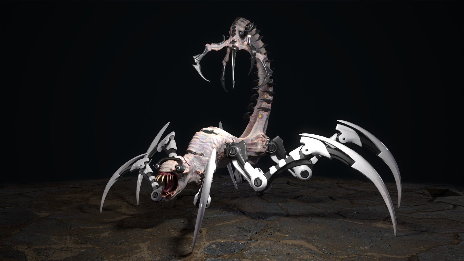 3D model Cyborg Scorpion VR / AR / low-poly | CGTrader