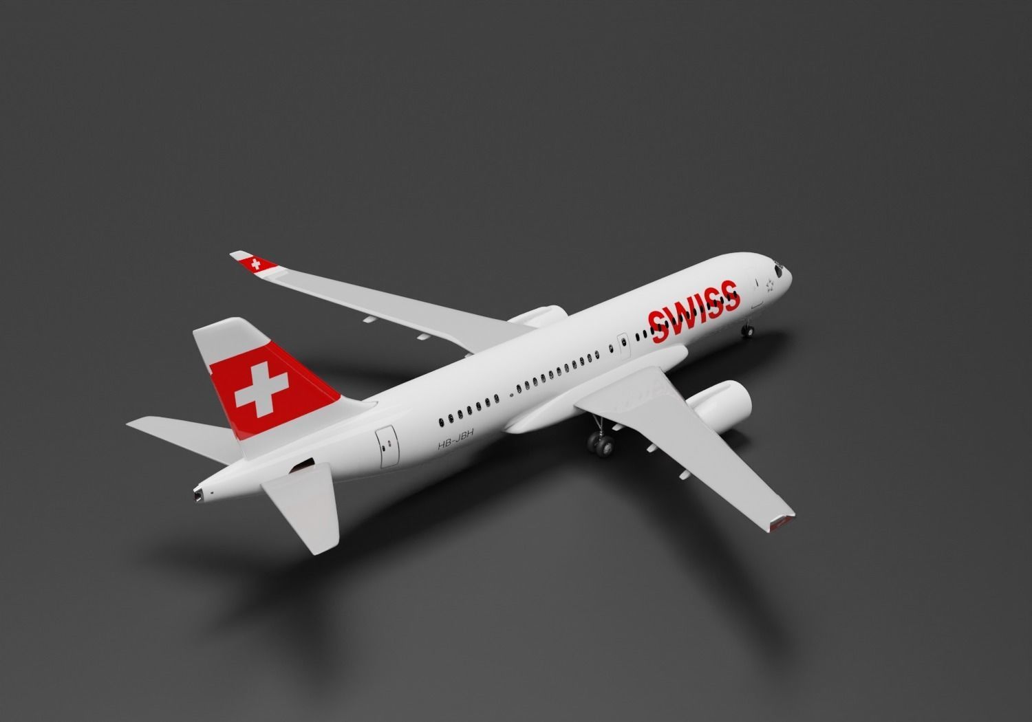 Airbus A220-300 Swiss Livery 3D model | CGTrader