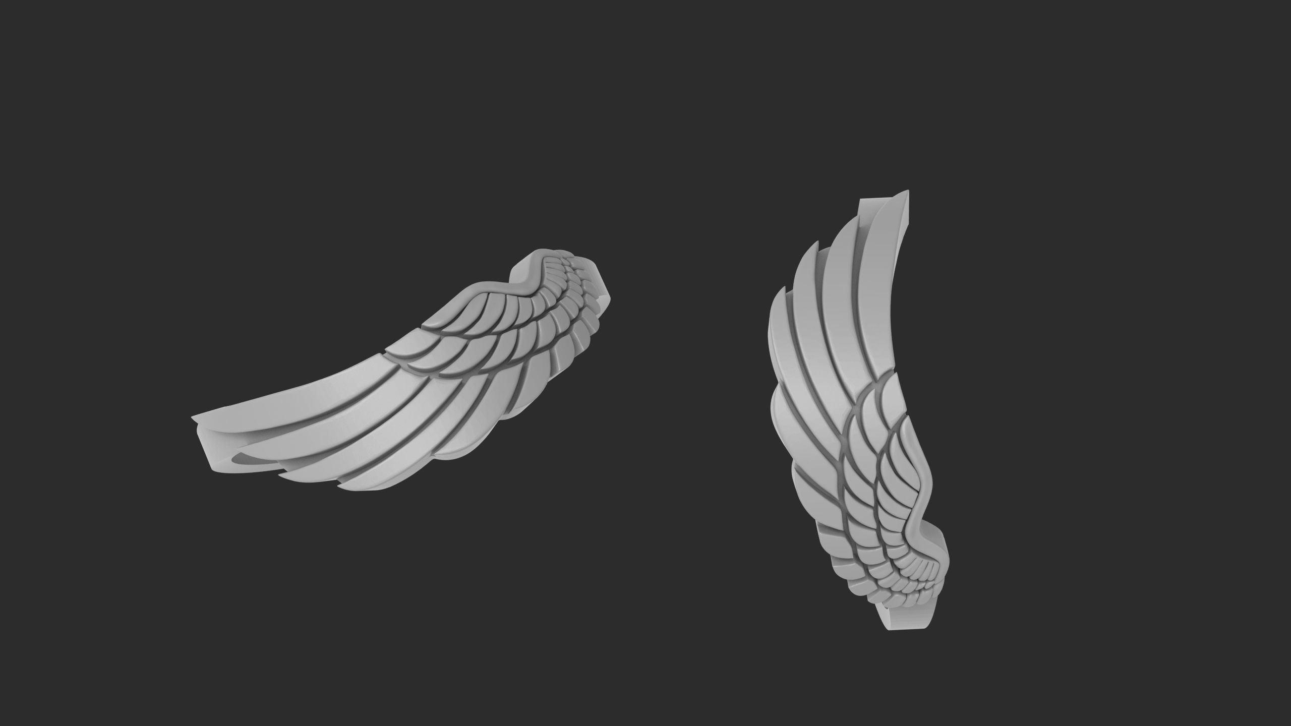 ring wing 3D model 3D printable | CGTrader