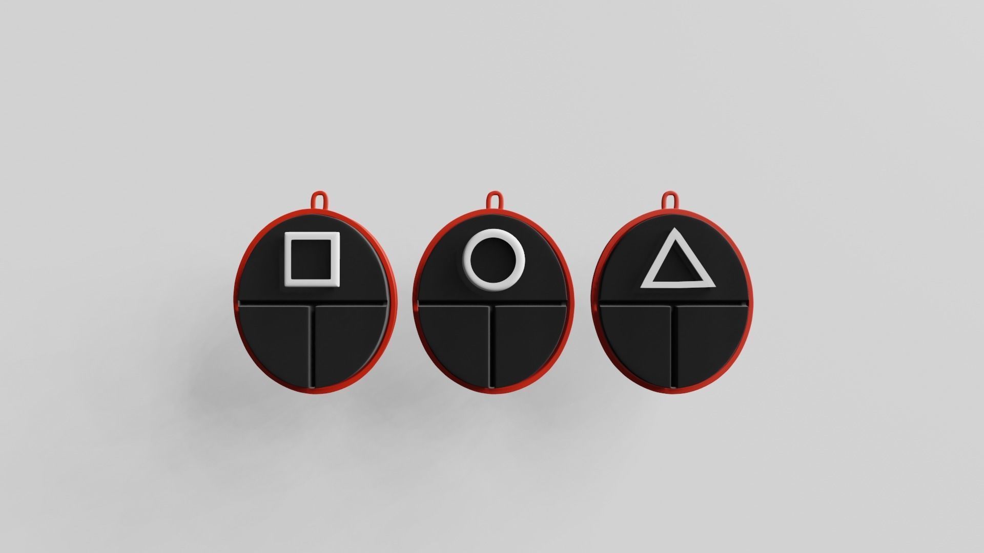 squid game keychains 3D model 3D printable | CGTrader