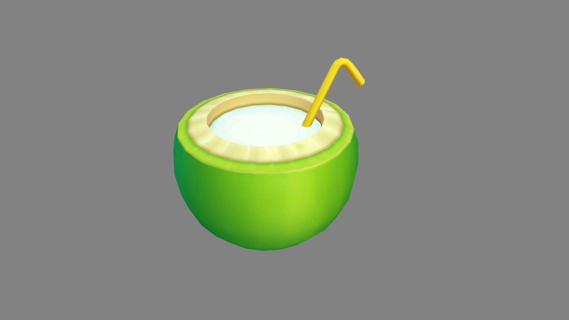 3D model Cartoon Drink - Coconut Milk VR / AR / low-poly | CGTrader