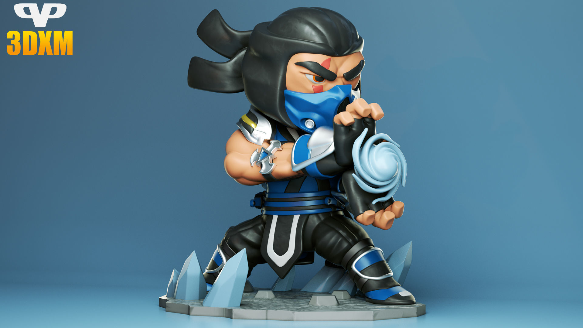 Sub-Zero Chibi for 3D Printing STL 3D model 3D printable | CGTrader