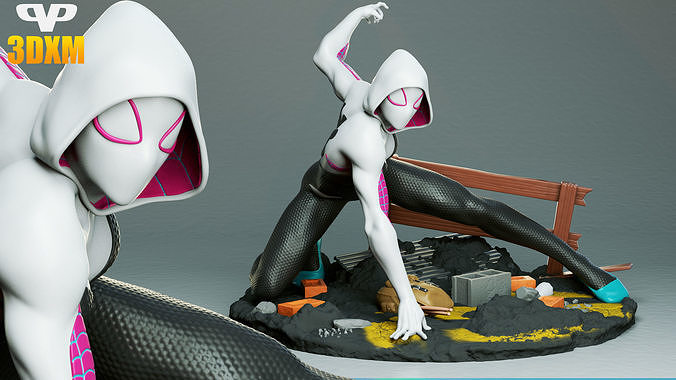 Spider Gwen For 3d Printing Stl 3d Model 3d Printable Cgtrader
