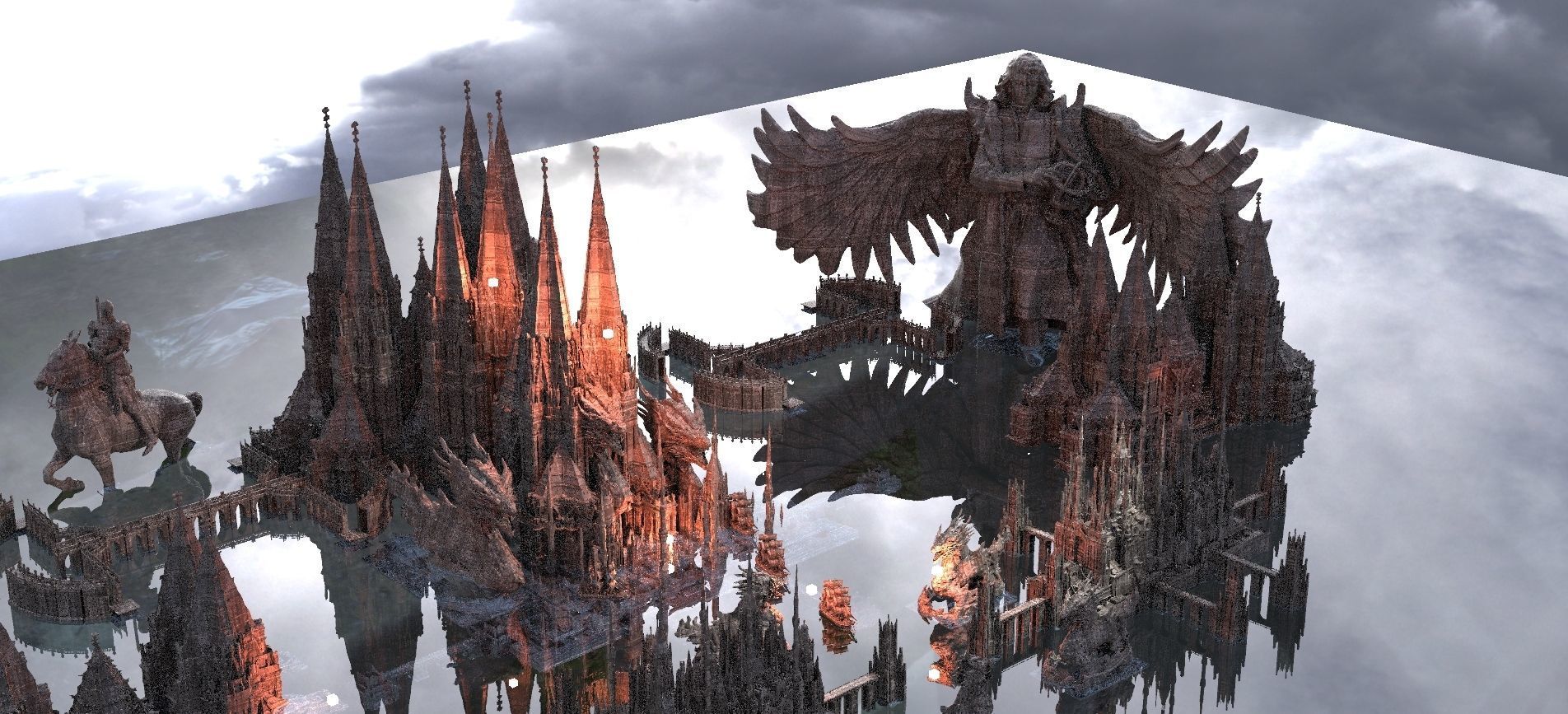 Arch Vampire city of Darkness Kit bash 3D model | CGTrader