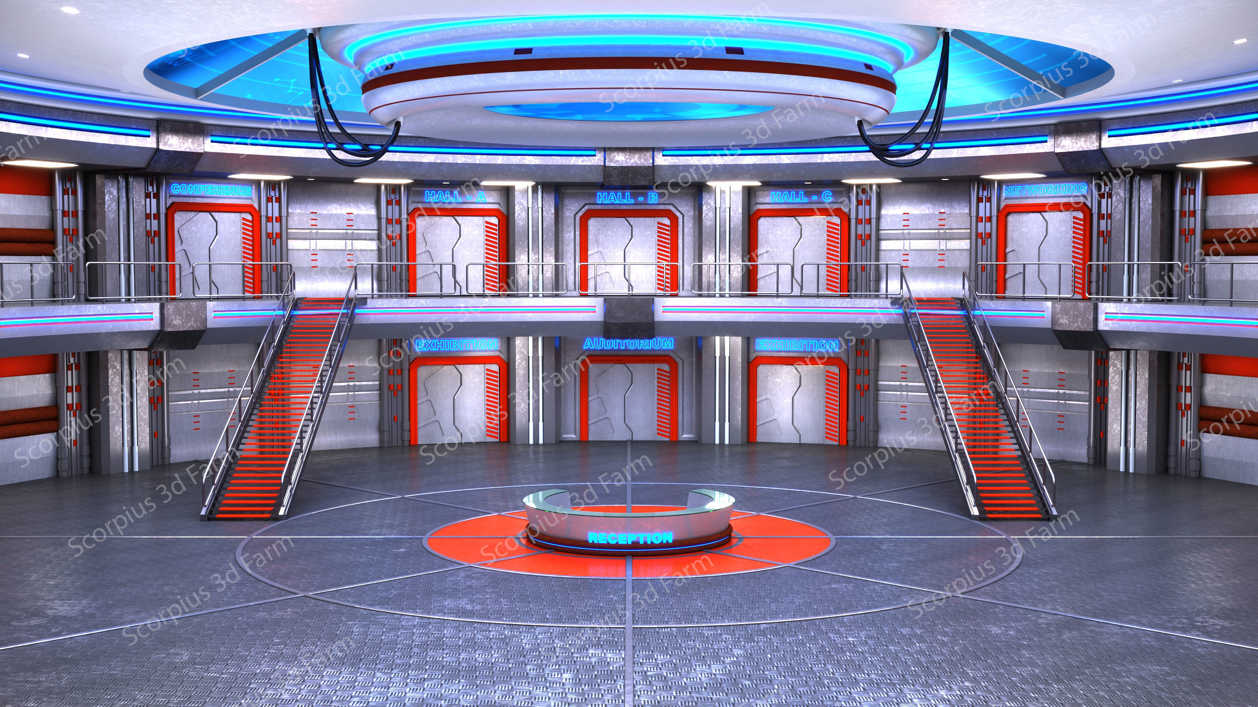 Virtual lobby 3D model | CGTrader