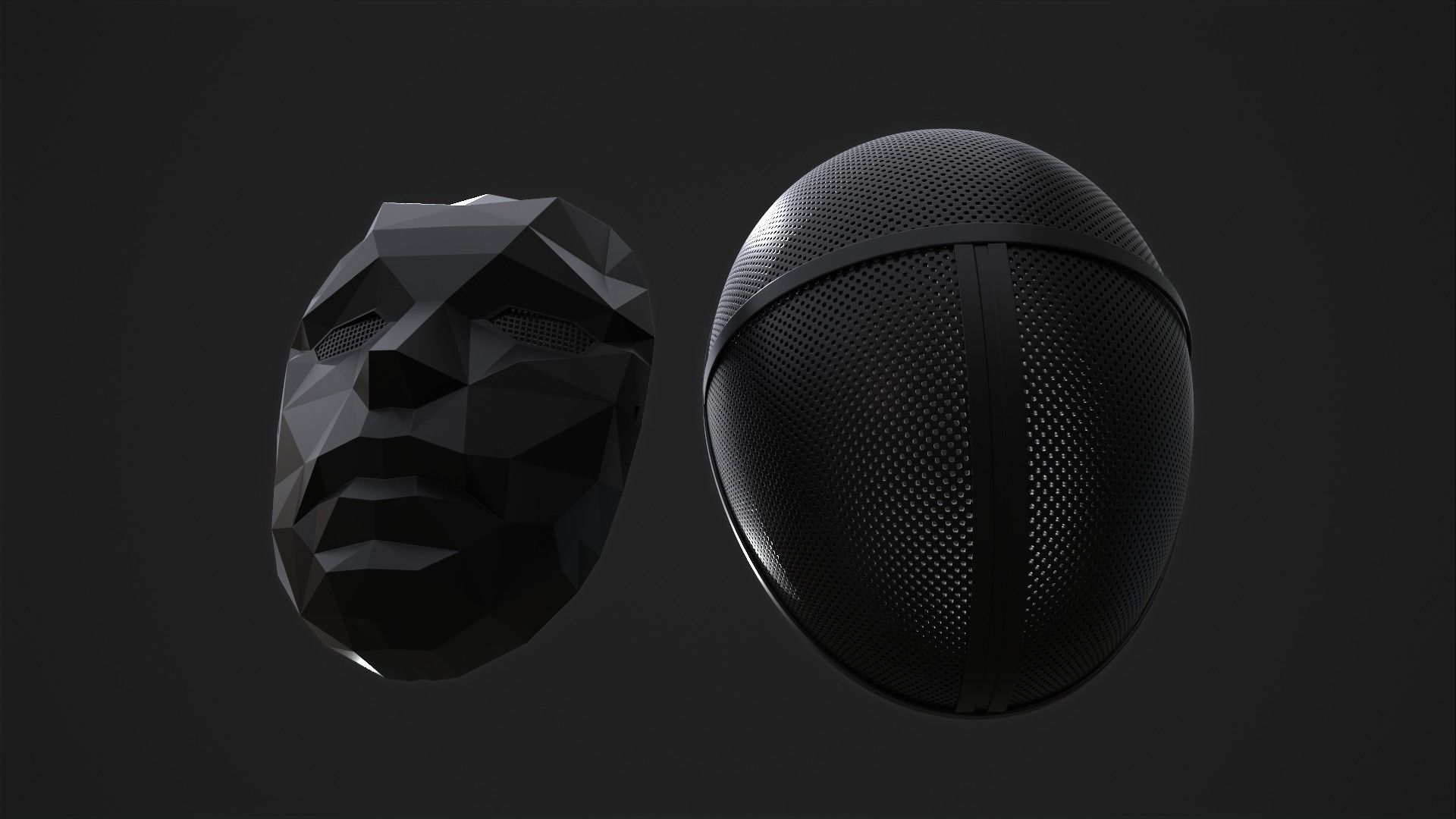 Squid Game Masks 3D model 3D printable | CGTrader