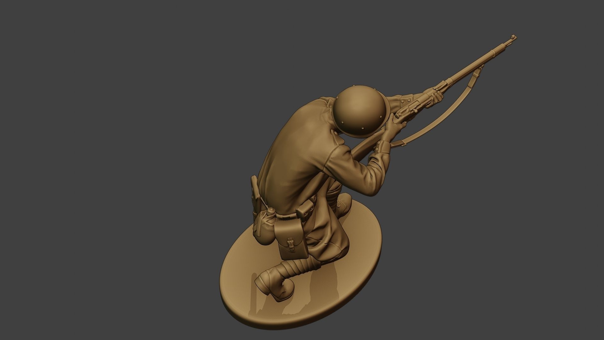 Russian soldier ww2 Shoot Crouch R1 3D model 3D printable | CGTrader