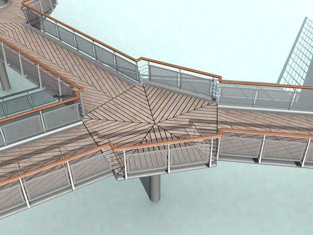 3D model Pedestrian bridge elements VR / AR / low-poly | CGTrader