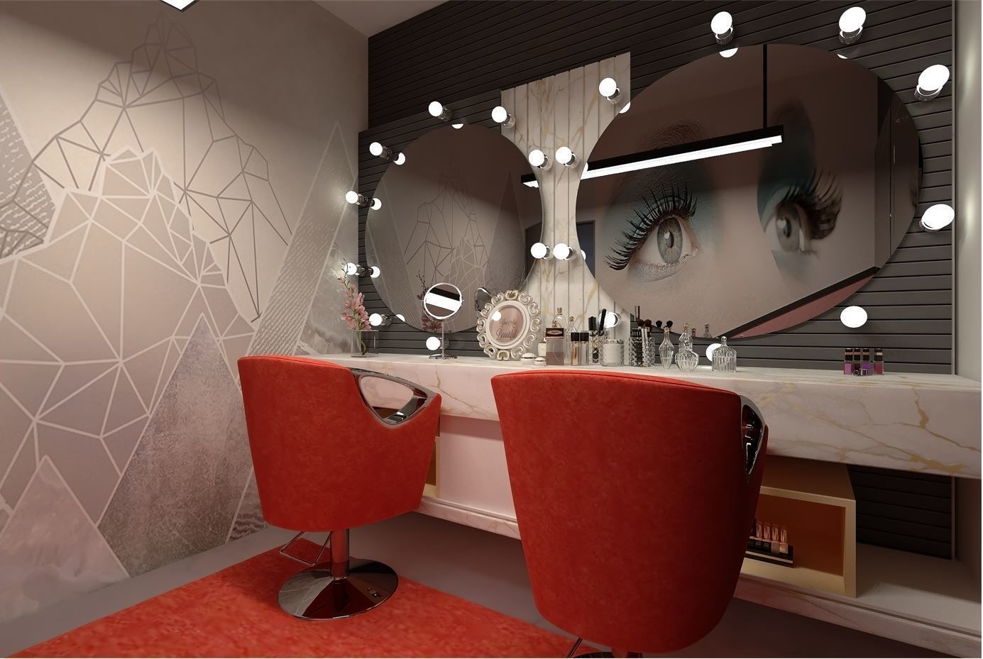 3D model makeup room VR / AR / low-poly | CGTrader