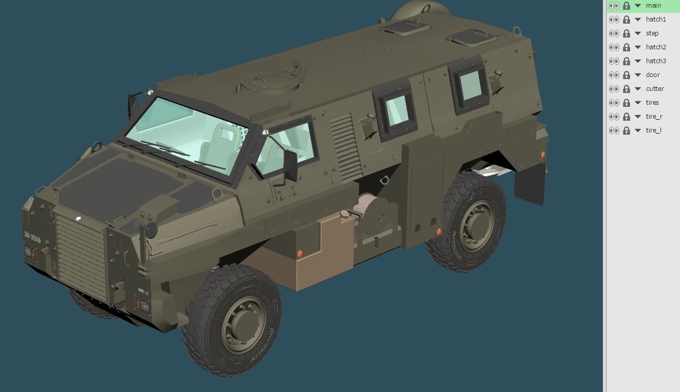JGSDF MRAP Bushmaster 3D model | CGTrader