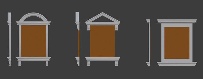 windows 3D window with two arches free 3D model | CGTrader