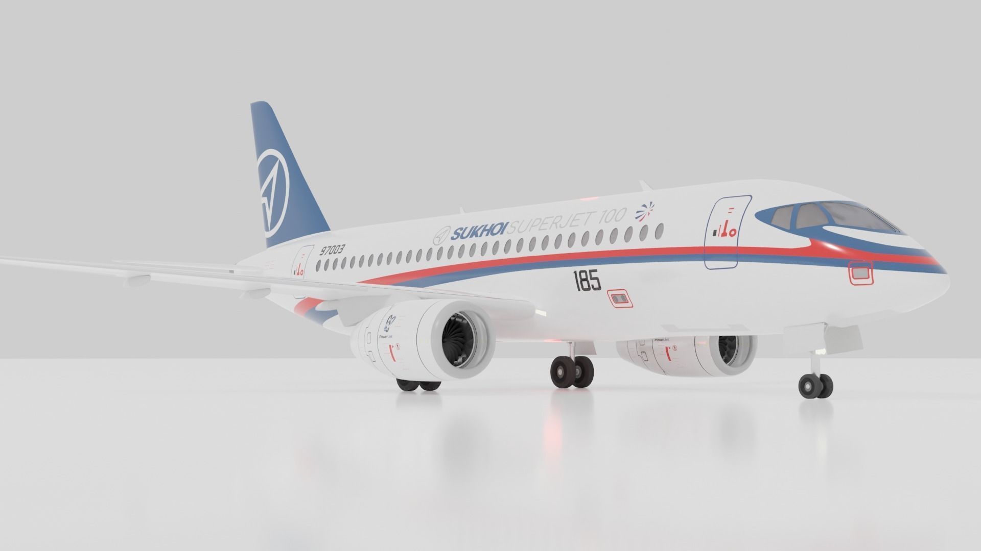 3D model Sukhoi Superjet SSJ100 - Prototype 3 Livery VR / AR / low-poly ...