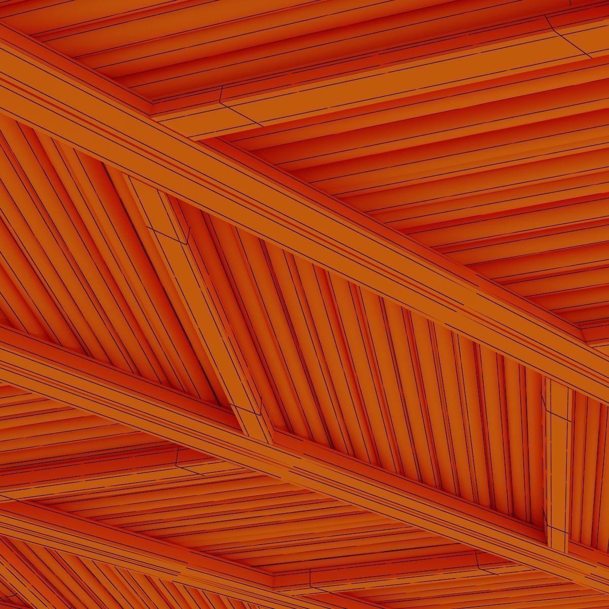 Ceiling diagonal branch straight n2 3D model | CGTrader