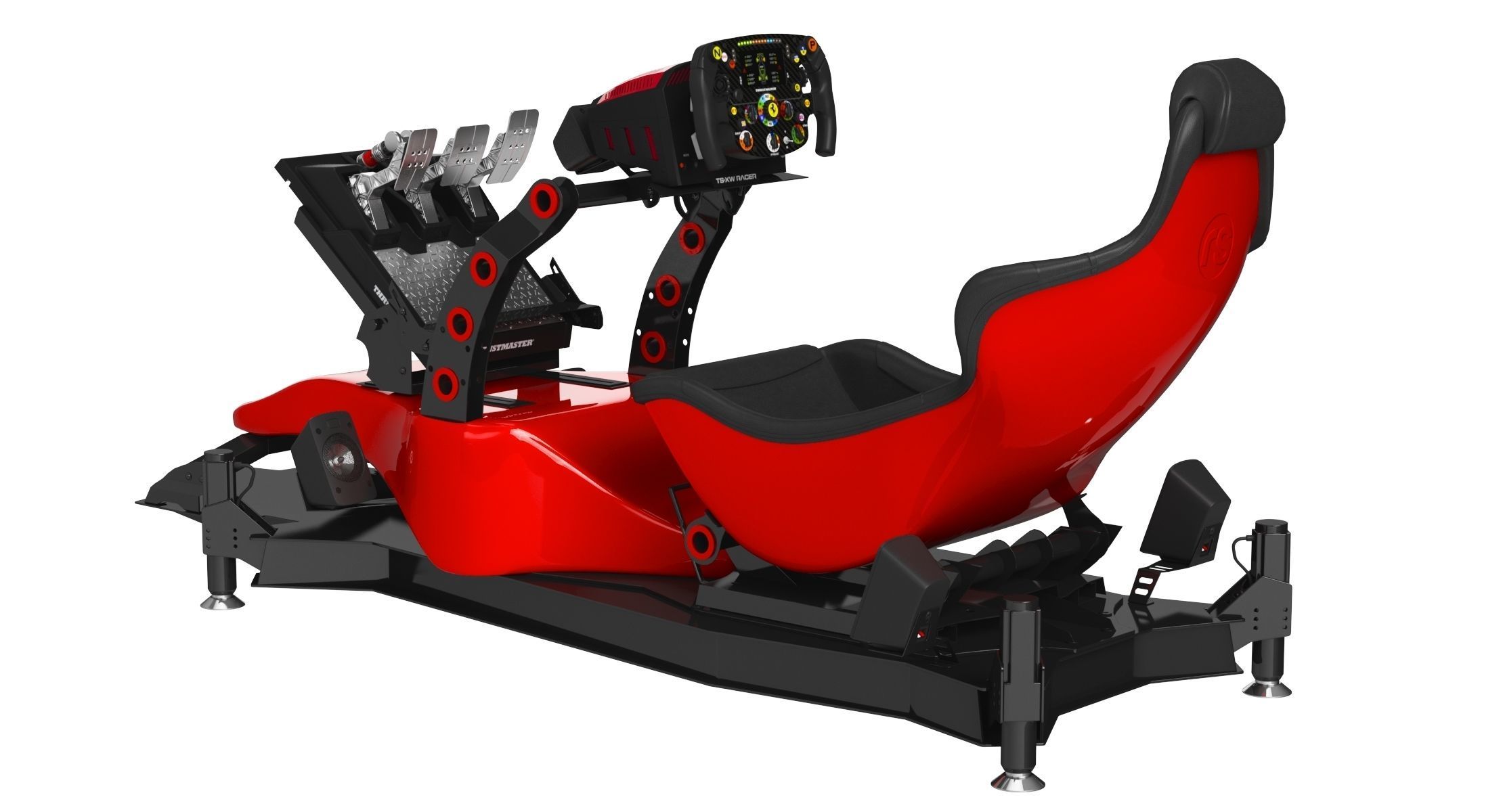 RSeat Formula V2 Racing Simulator Cockpit Triple Display 3D model ...