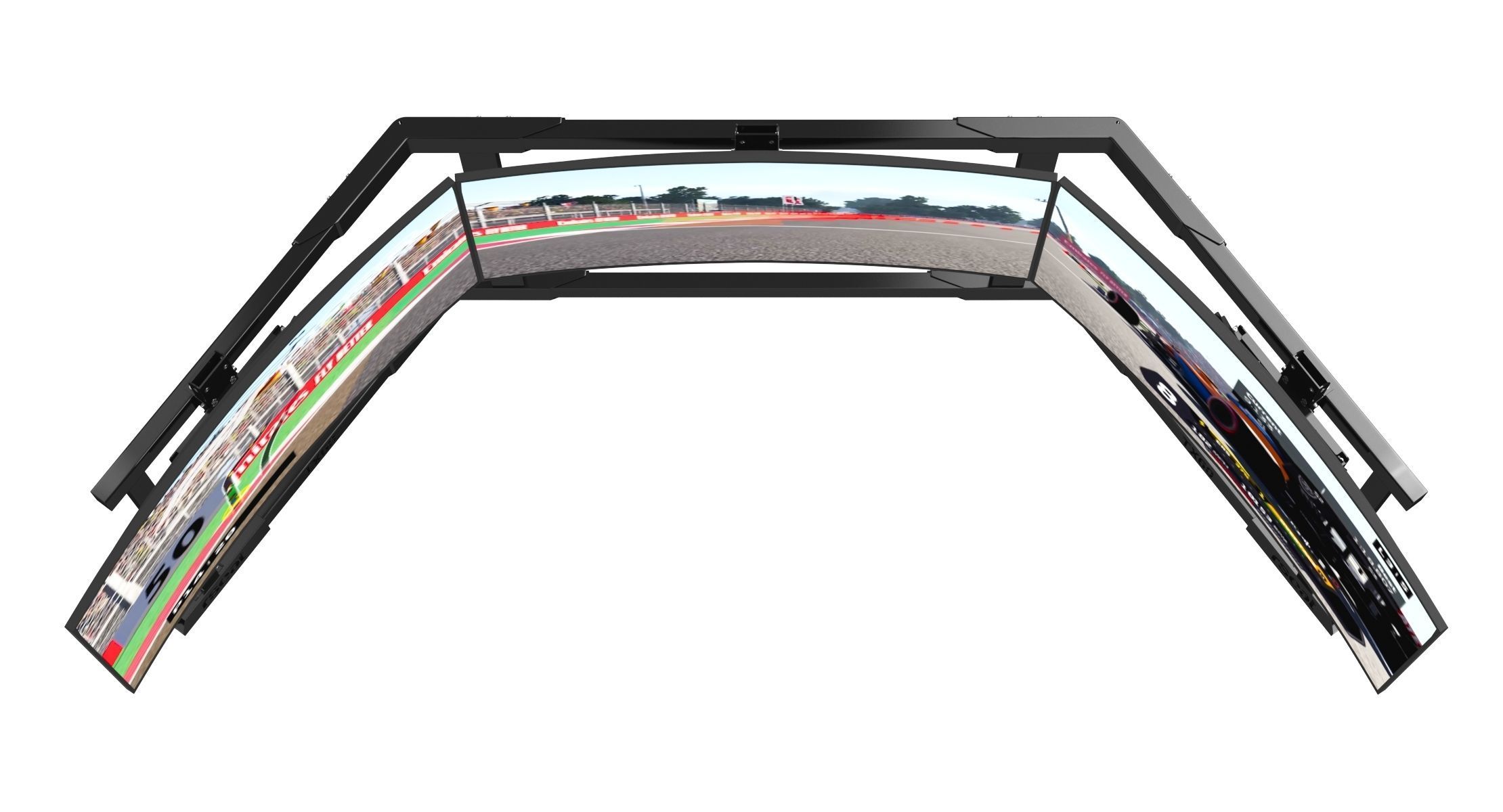 RSeat Formula V2 Racing Simulator Cockpit Triple Display 3D model ...