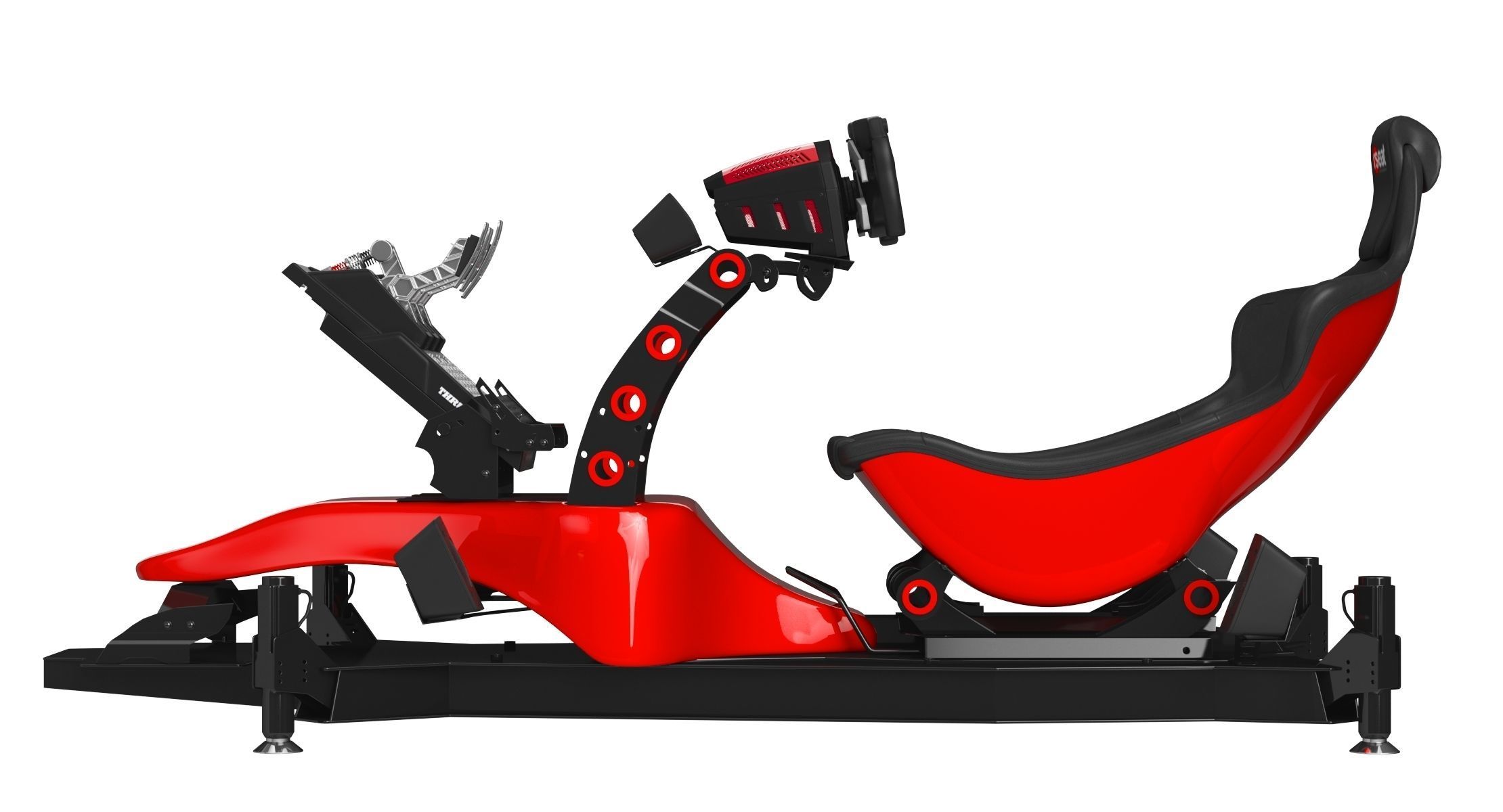 RSeat Formula V2 Racing Simulator Cockpit Triple Display 3D model ...