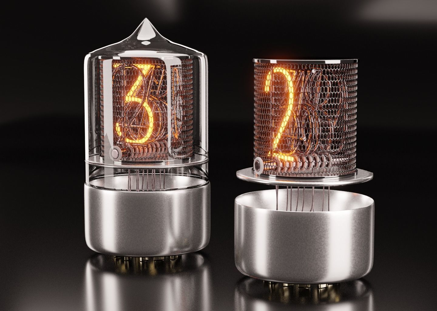 Gas-discharge indicator free 3D model | CGTrader