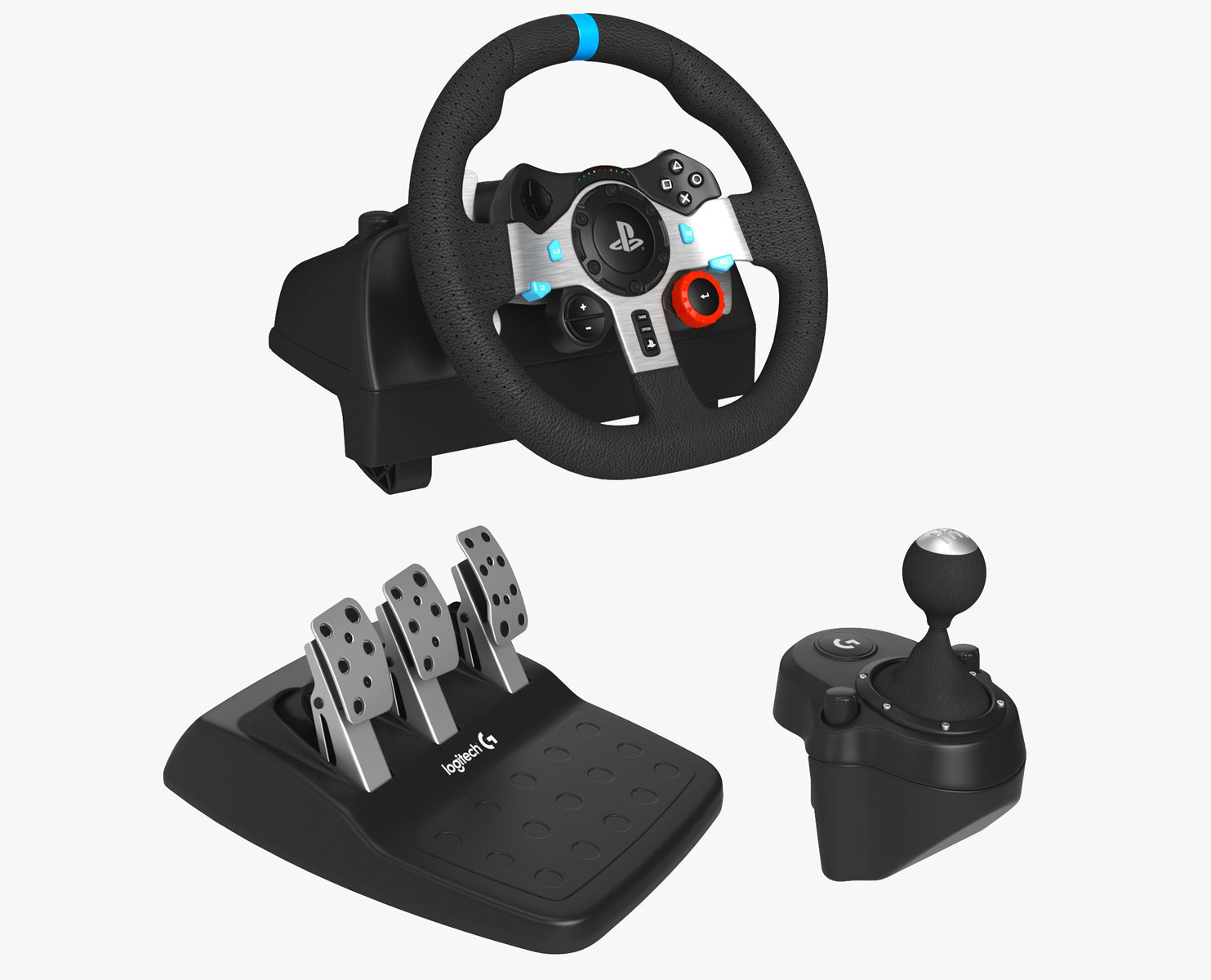 Racing Steering Wheel Controller Collection 3D model | CGTrader