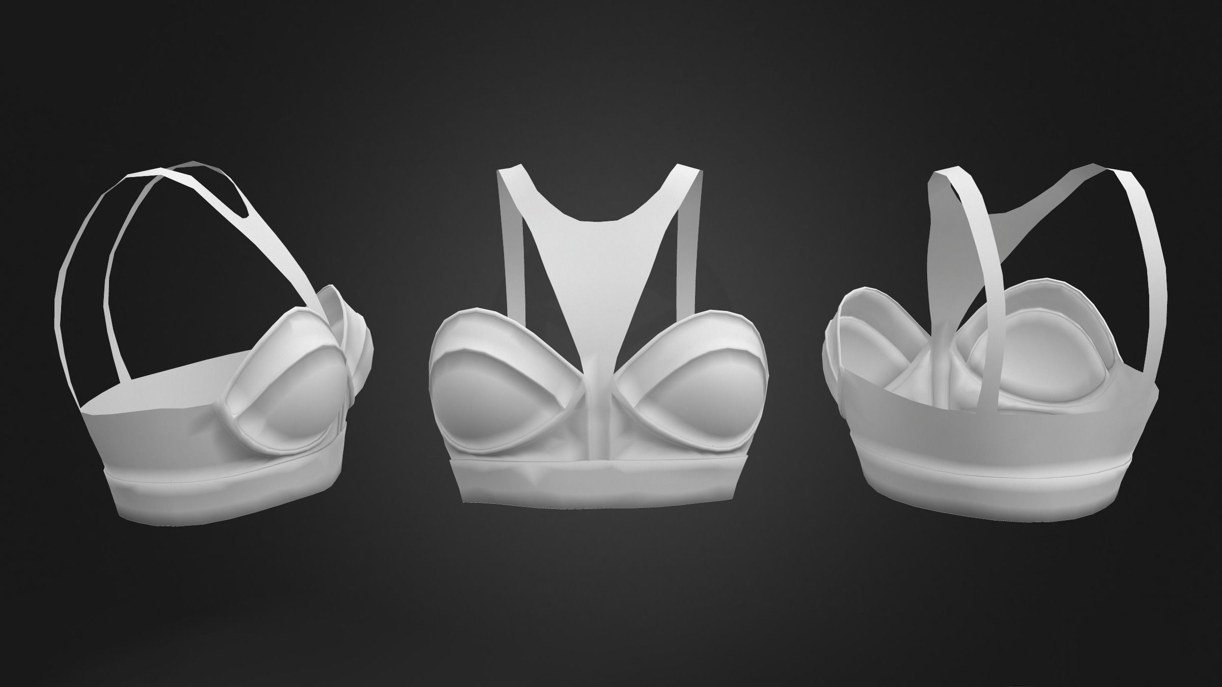 3D model Black Bralet Top VR / AR / low-poly | CGTrader