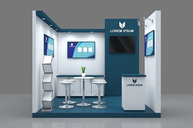 booth 3m x 3m 3D model | CGTrader