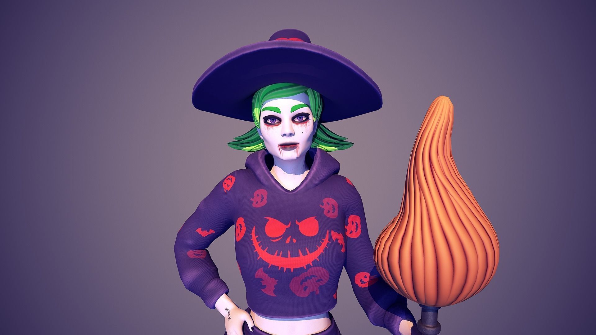 3D model Halloween Abby VR / AR / low-poly | CGTrader