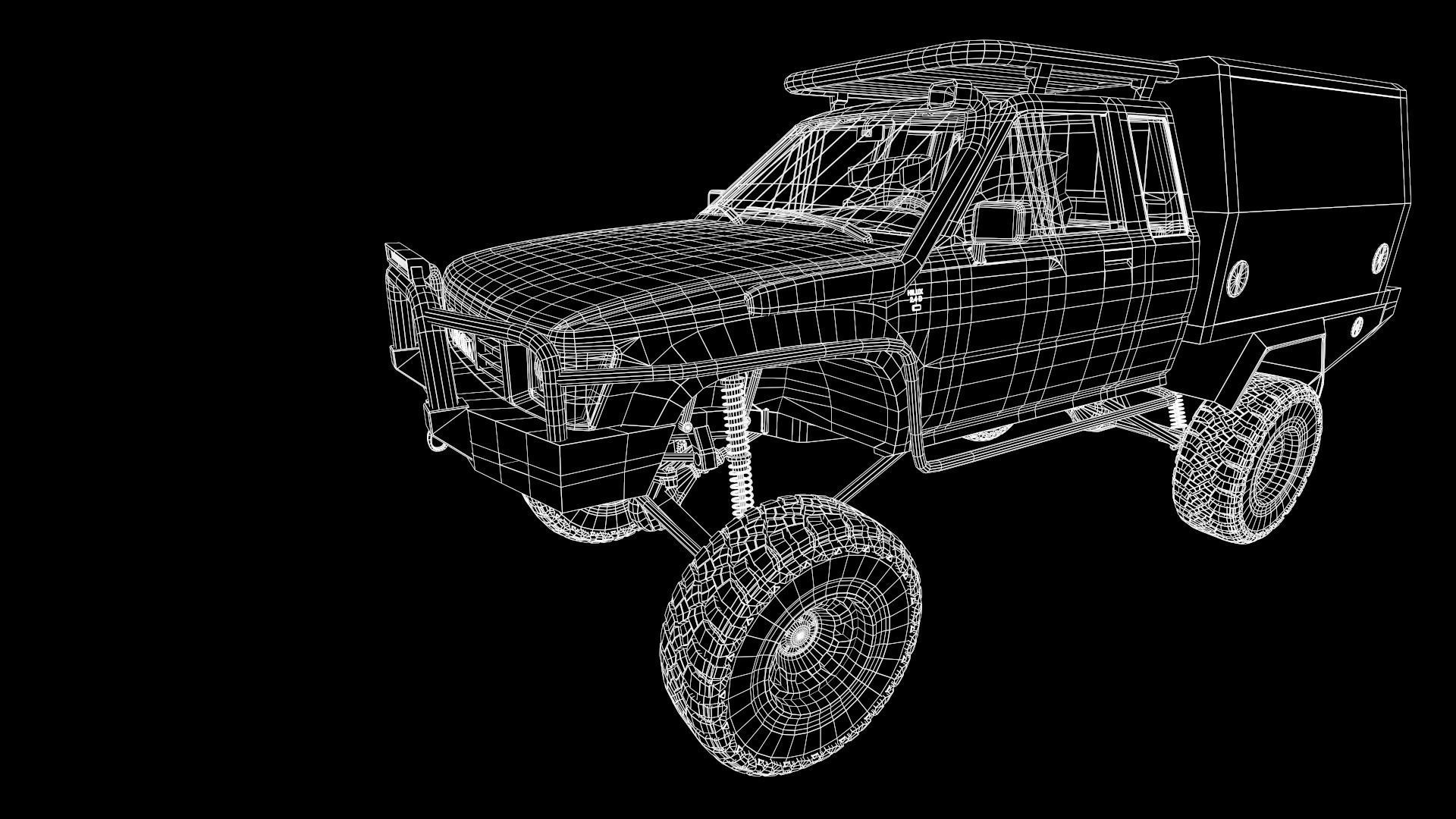3D model Toyota Hilux Ln106 1989 VR / AR / low-poly | CGTrader