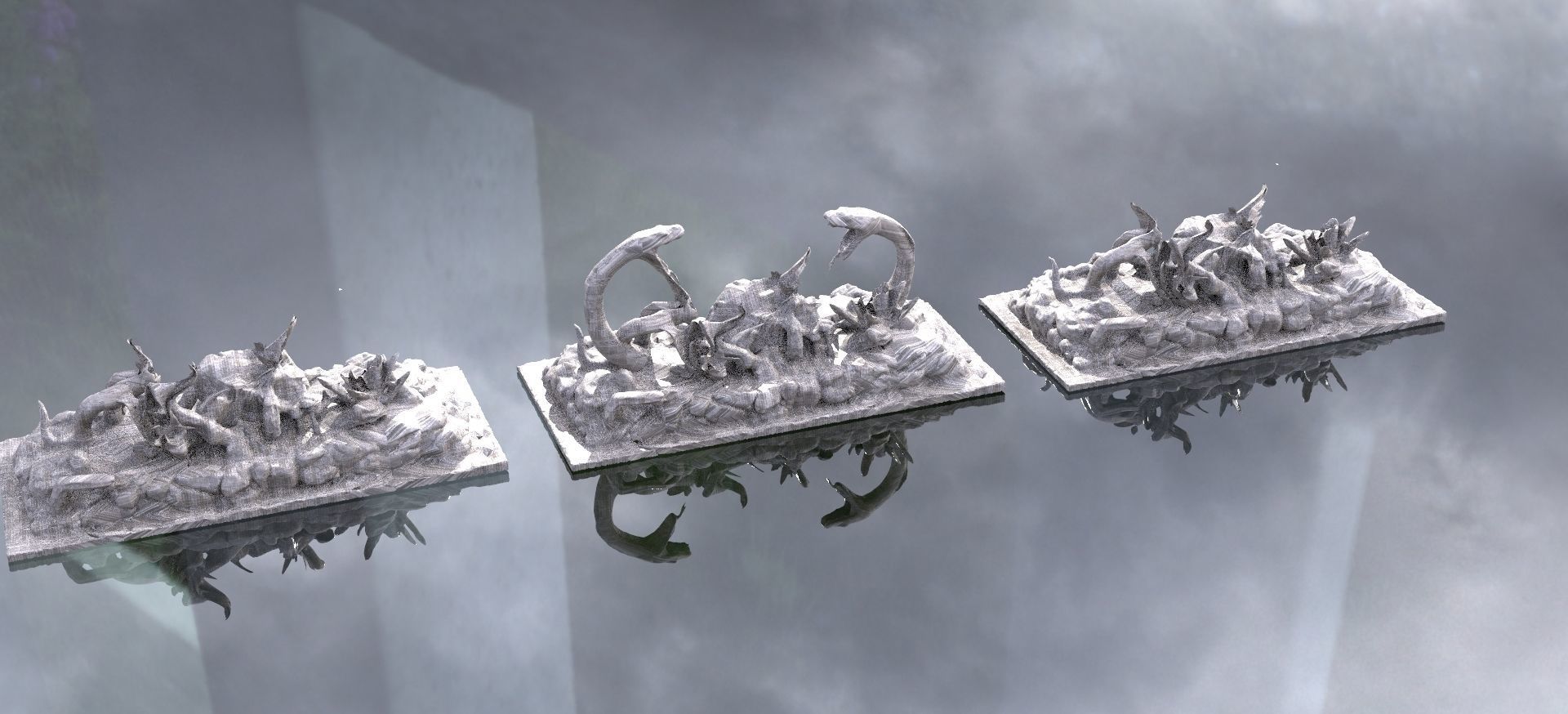 Ancient Jurassic Dragon with Mayan Temple Ruins 3D model | CGTrader