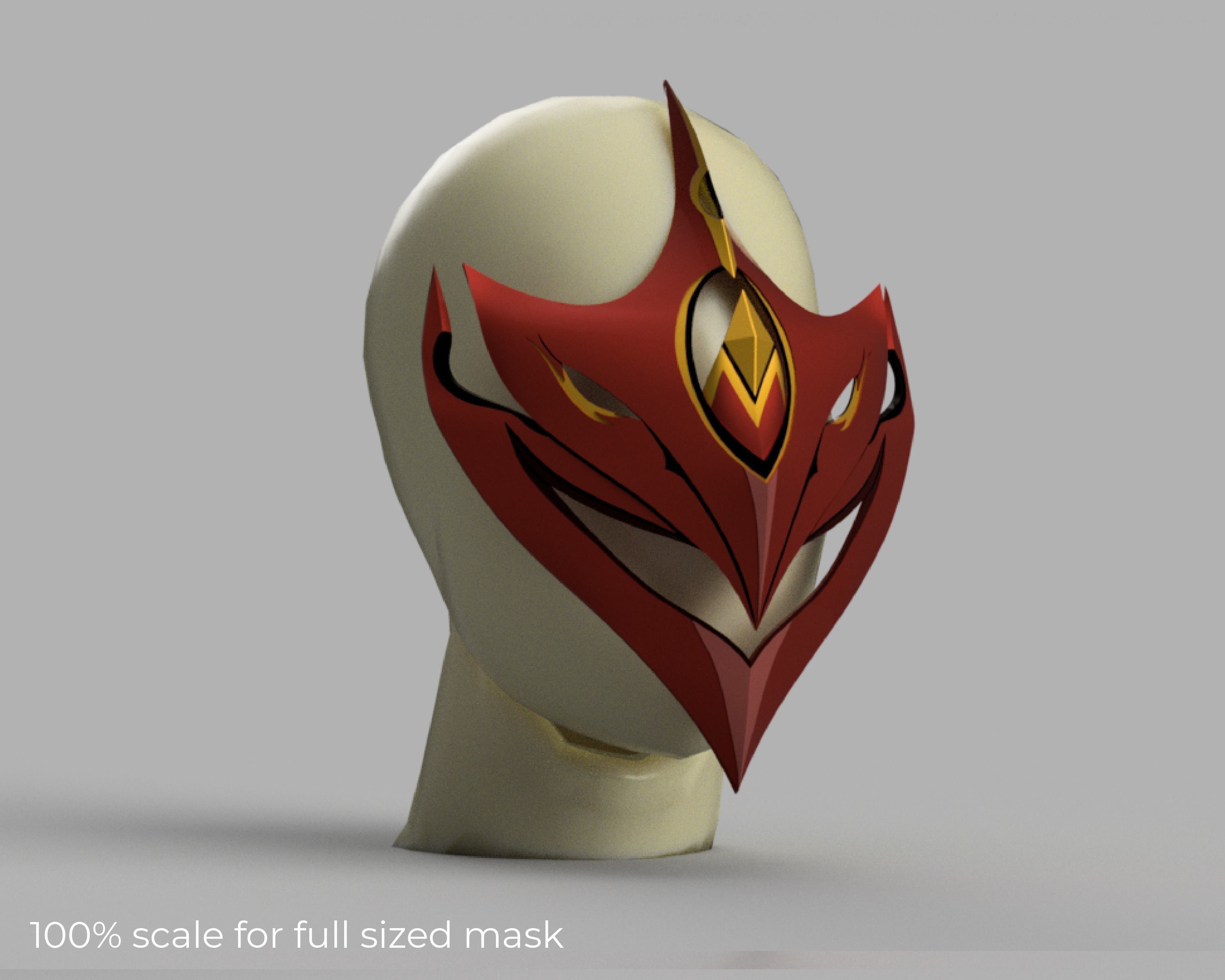 Genshin Impact Tartaglia Childe Cosplay Mask 3D Model STL File 3D model ...