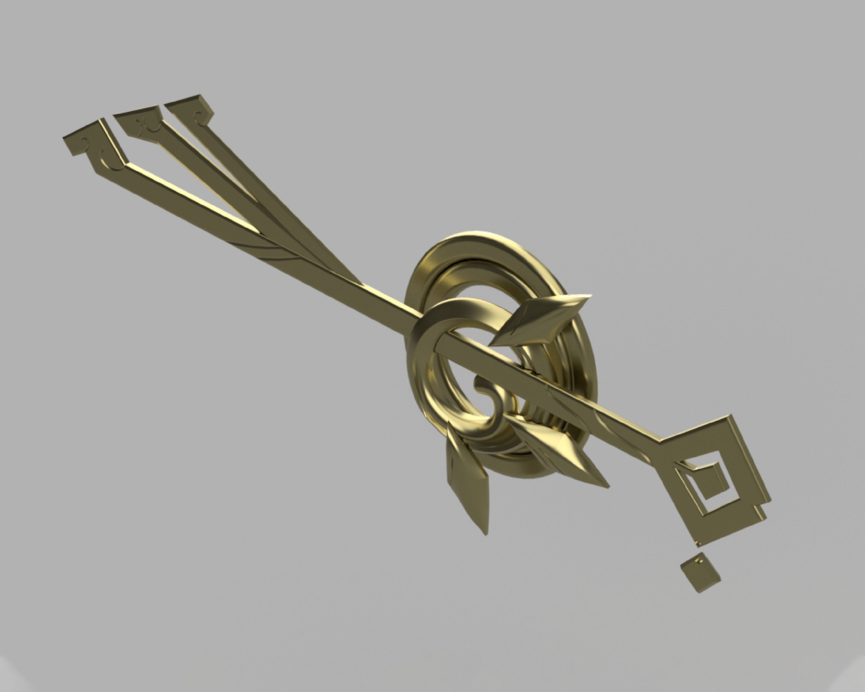 Genshin Impact Beidou Hair Clip 3D Model STL File 3D model 3D printable ...