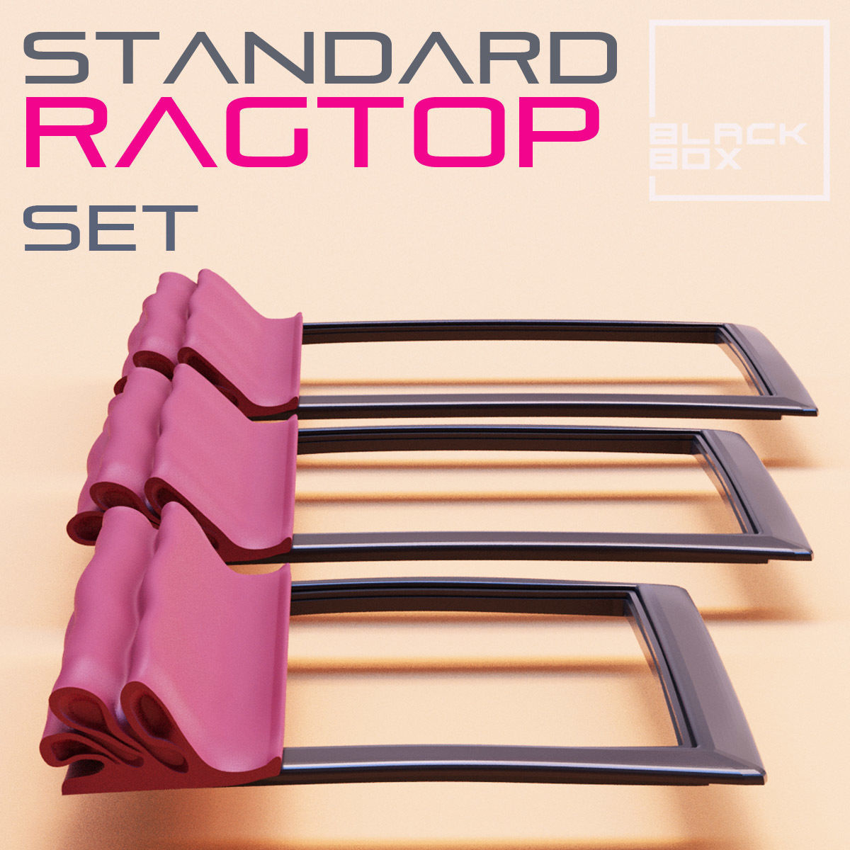 Standard RAGTOP Sunroof SET for modelkits and diecast 3D model 3D ...