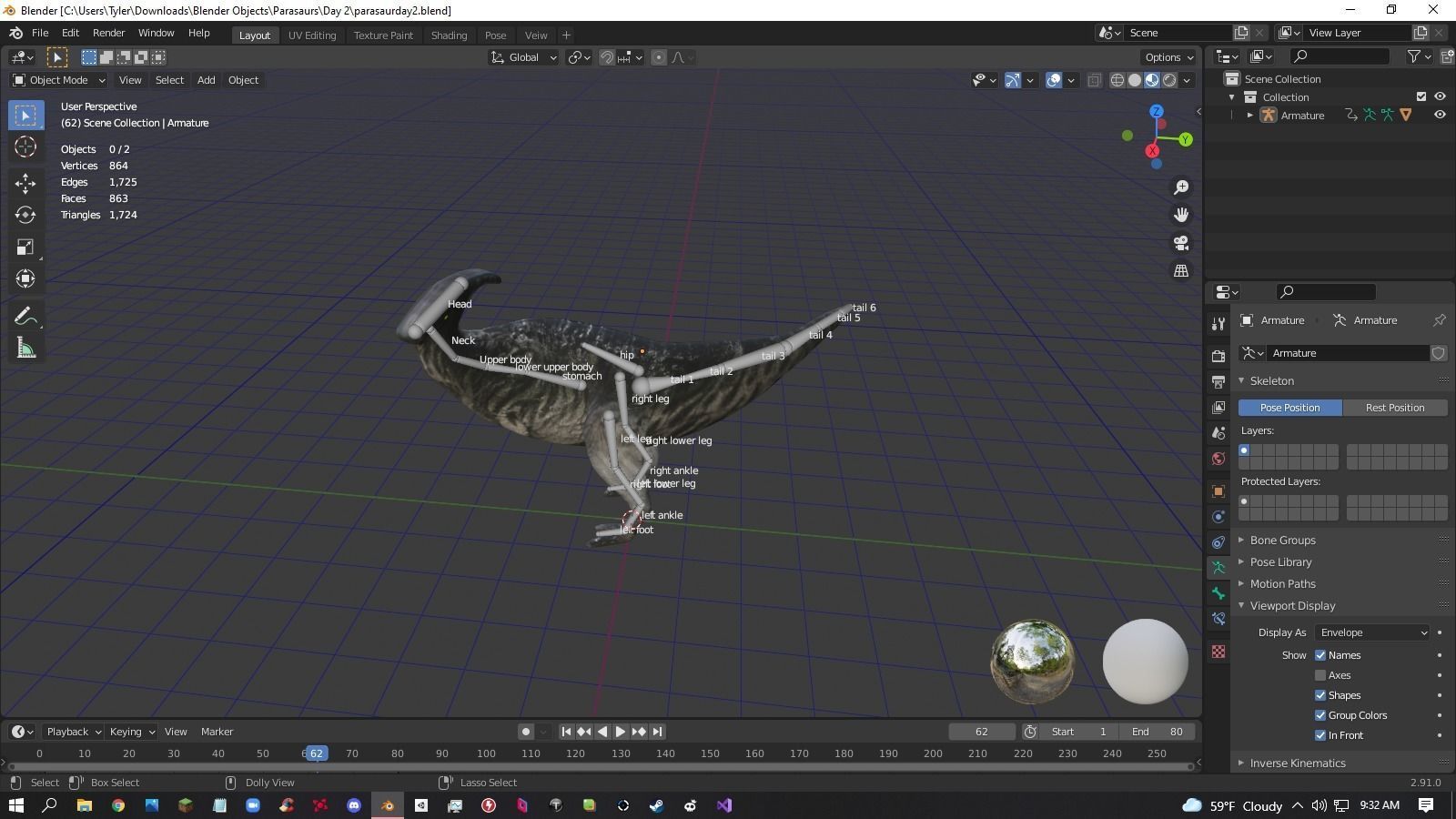 3D model Textured Parasaur also known as parasaurolophus VR / AR / low ...