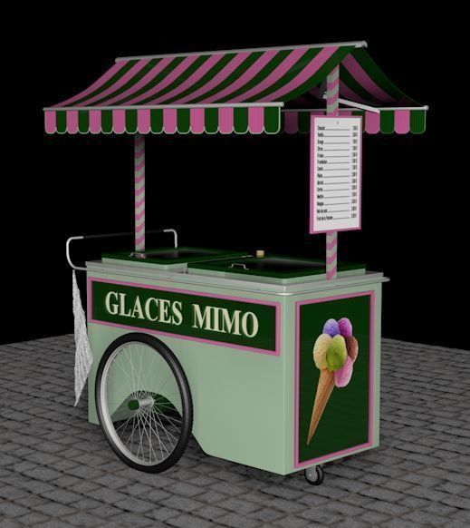 Mimo Ice Cream Scooter free 3D model | CGTrader