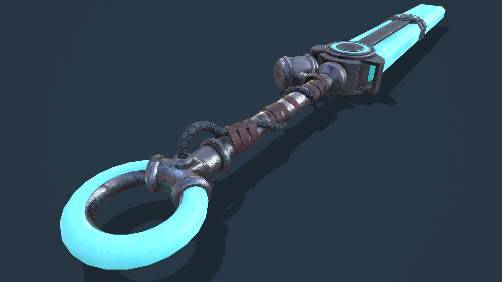 3D model League of Legends Ekko Sword Low Poly Game Ready VR / AR / low ...