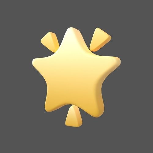 3D model Glowing Star v2 001 VR / AR / low-poly | CGTrader