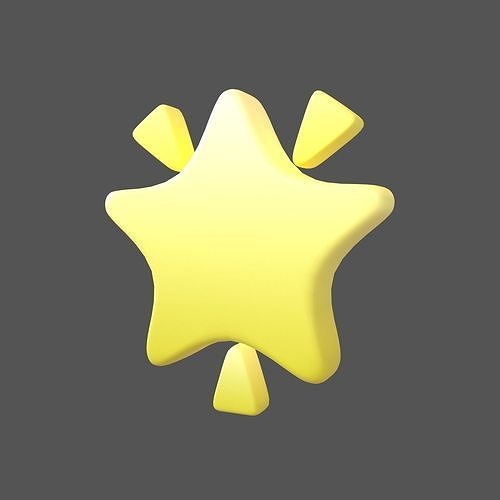 3D model Glowing Star v2 006 VR / AR / low-poly | CGTrader
