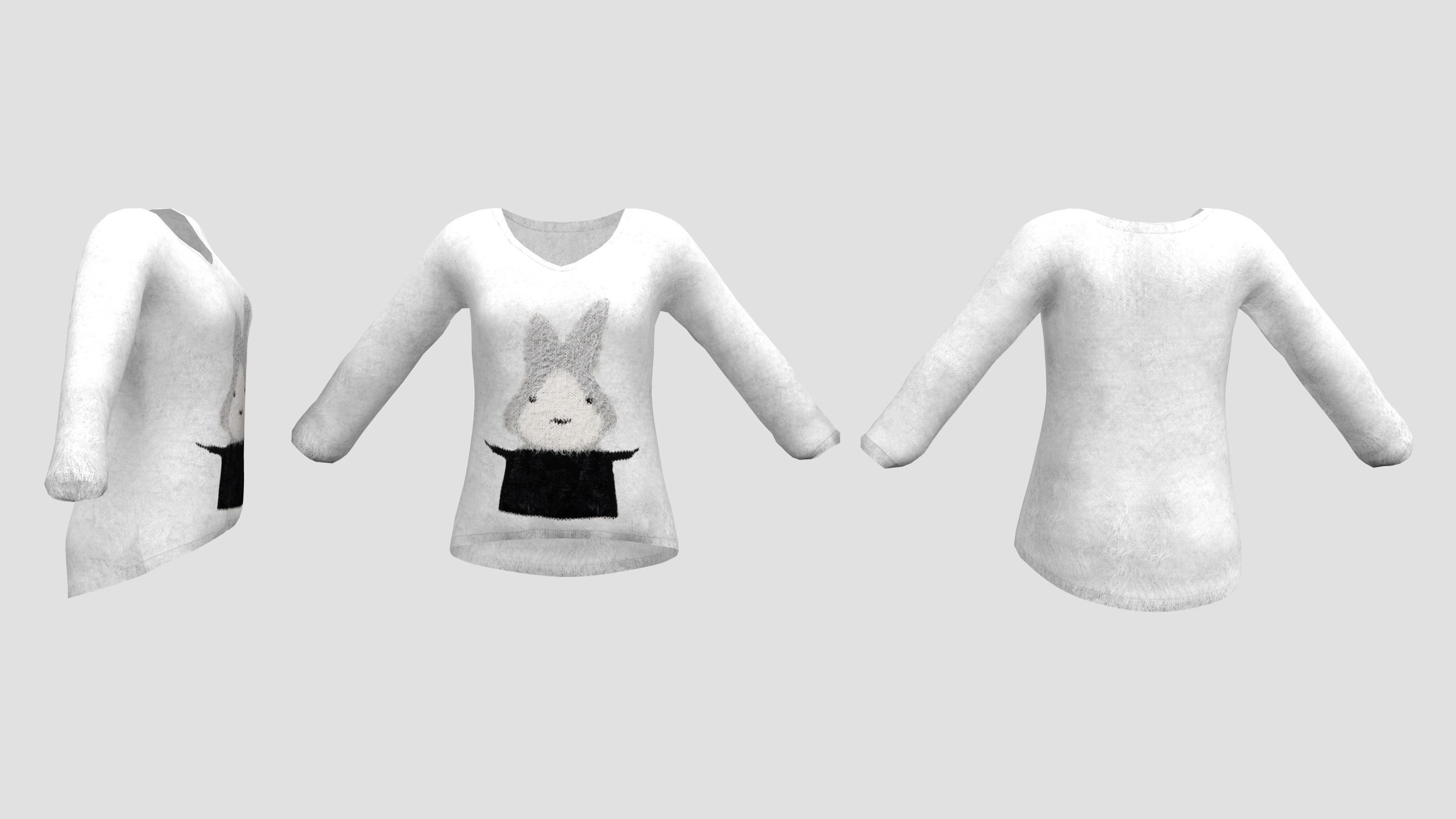 3D model Loose Hem Sweater VR / AR / low-poly | CGTrader