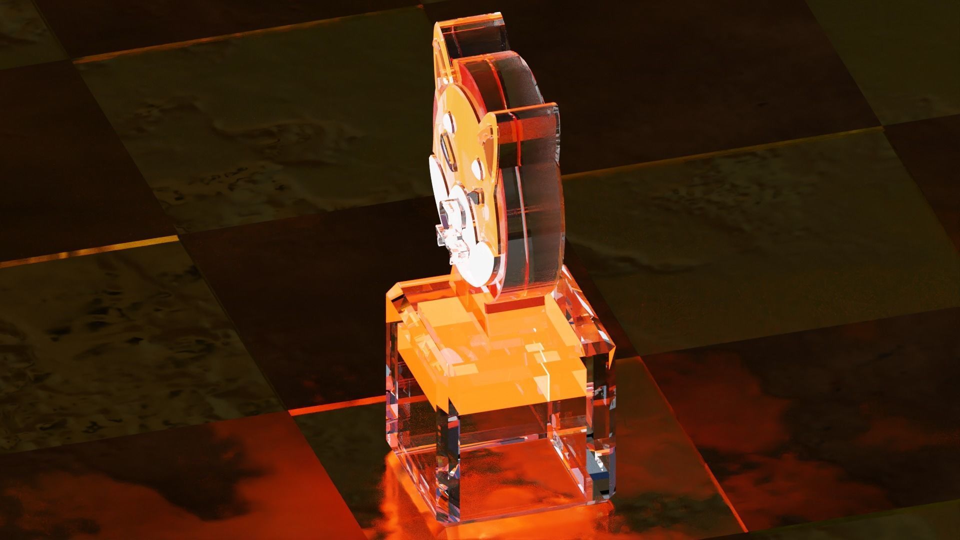 Shiba Inu Token Glass Chess Piece 3D model | CGTrader