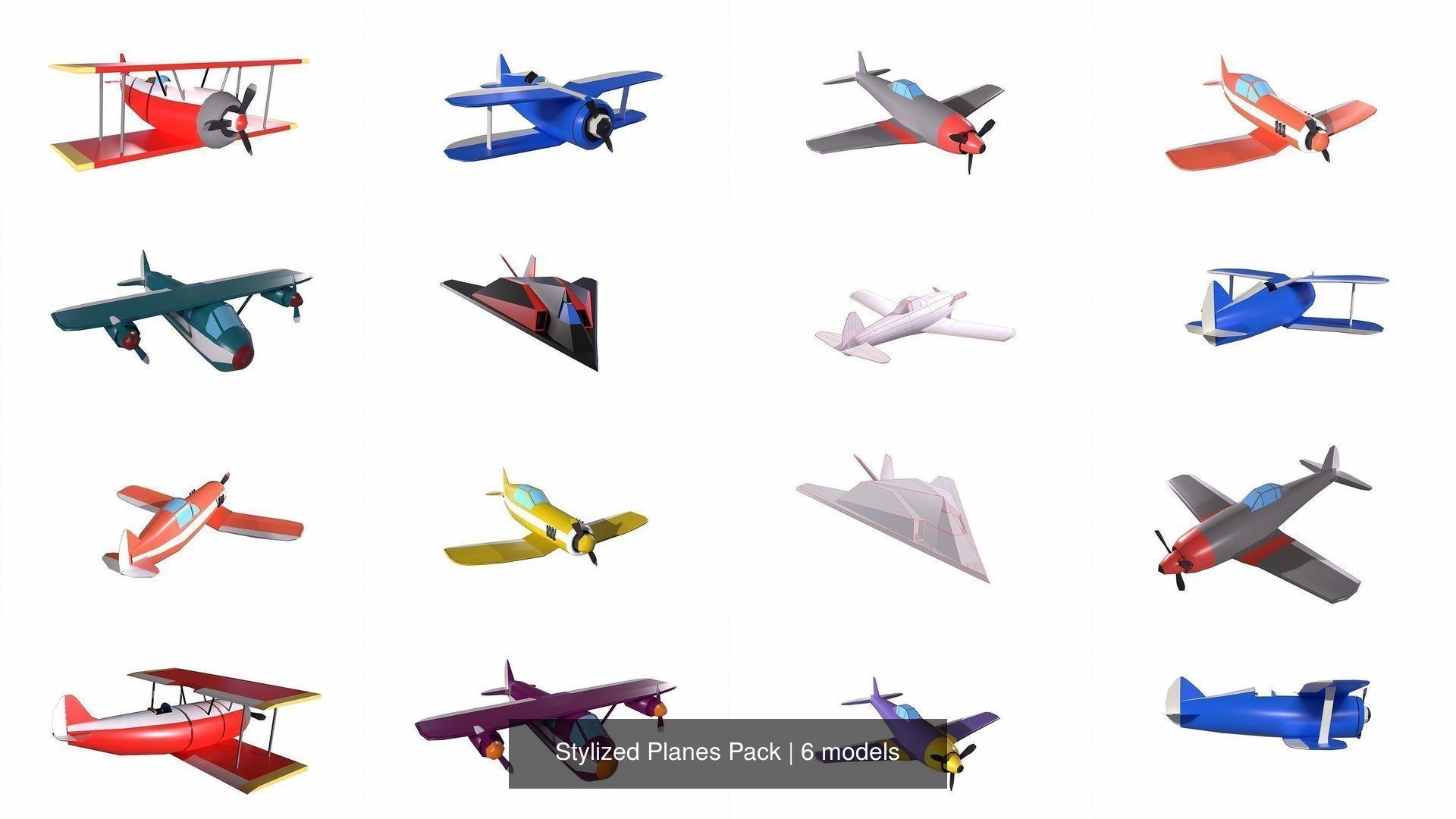 Stylized Planes Pack 3D Model Collection | CGTrader